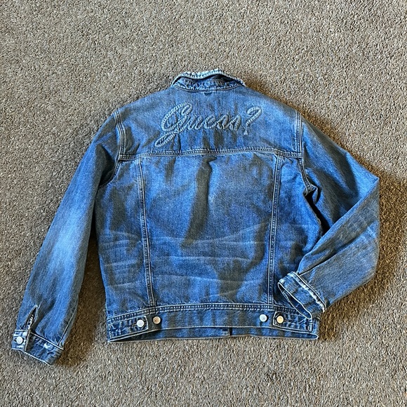 Guess | Jackets & Coats | Vintage Guess Distressed Denim Jacket | Poshmark